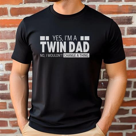Twin Dad Crewneck Shirt Daddy Of Twins T 1st Fathers Day Top