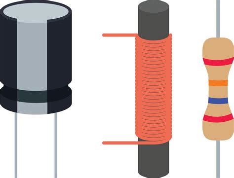 Capacitor Inductor And Resistor Electrical Illustration Icons Vector Art At Vecteezy