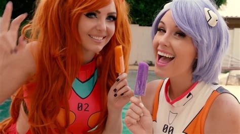 Jessica Nigri And Meg Turney Evangelion Swim Party Youtube
