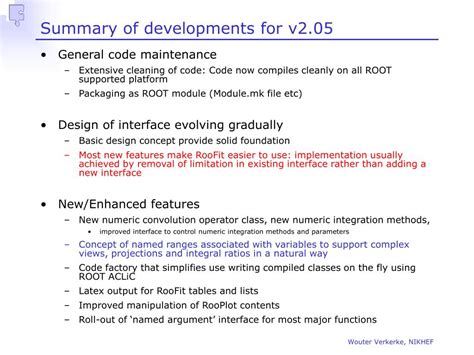 PPT RooFit A Tool Kit For Data Modeling In ROOT PowerPoint Presentation ID