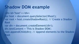 Polymer And Web Component PPT