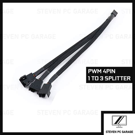4pin Female Ale To 4Pin 3Pin Male CPU PWM Fan Splitter Sleeved