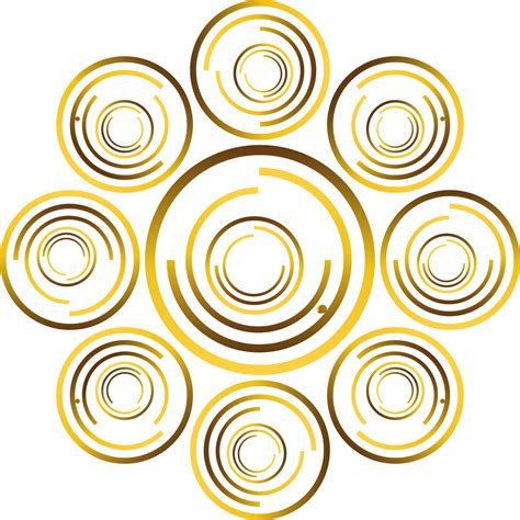 Abstract Gold Geometric Ornament 28042657 Png