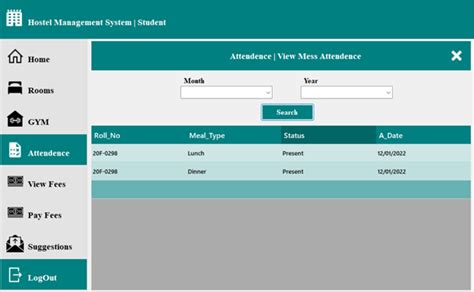 Github Dawood Usman Hostel Management System