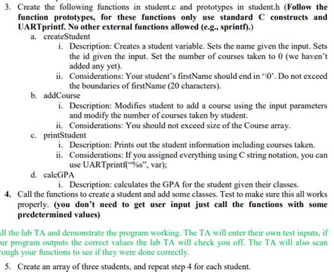 Solved In C Programing Language Hint Please Refer To And