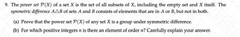 solved tas 9 the power set p x of a set x is the set of