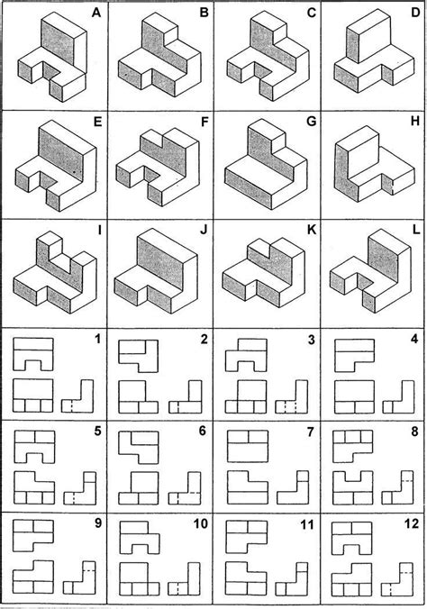 Beginner Orthographic To Isometric Drawing Exercises Surrealist Drawing Techniques