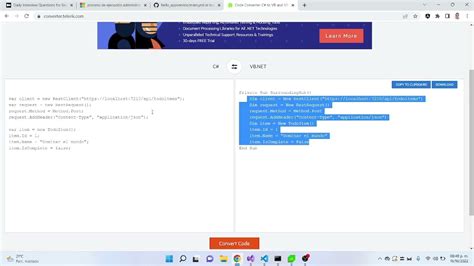 Como Convertir Codigo De C A VB NET Y Viceversa YouTube