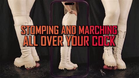 Marching And Stomping All Over Your Cock In White Combat Boots