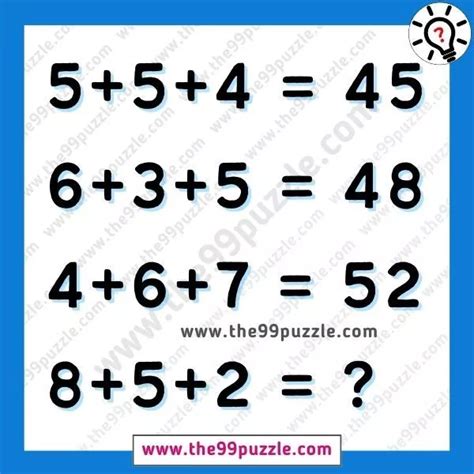 Mathematical Twist Puzzle Reasoning Question For Teens With Ans The 99 Puzzle