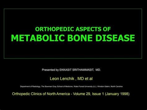 Bone Metabolic Disorders Of Bonepptxmbbs Ppt