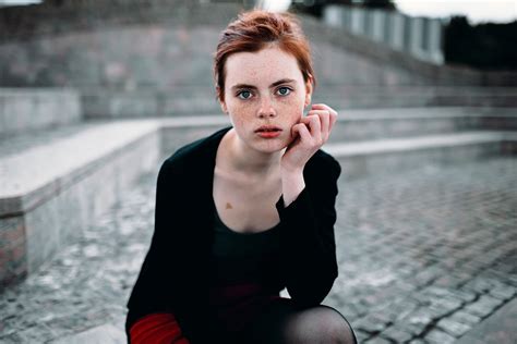 Face Women Redhead Model Portrait Glasses Sitting Photography Emotion Person