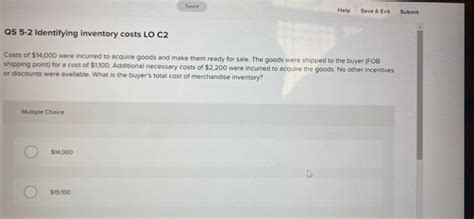 Solved Swed Help Save And Exit Submit Qs 5 2 Identifying