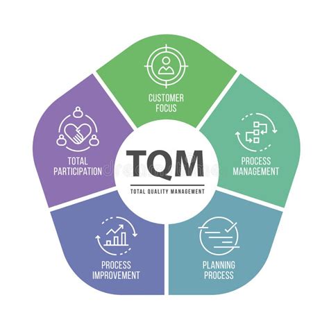 Total Quality Management Cycle Diagram Concept Stock Illustration