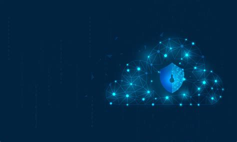 Cloud Data Protection Cyber Security Futuristic Technology Concept