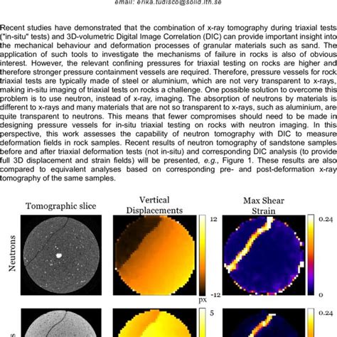 Example Slice Of Neutron And X Ray Tomography Of A Deformed Sample And