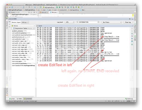 Create Edittext By Drag Drop Android Issue Stack Overflow