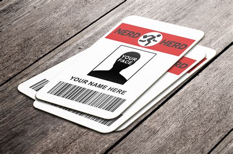 NERD HERD Personalized ID Badge Sticker Sheet Etsy