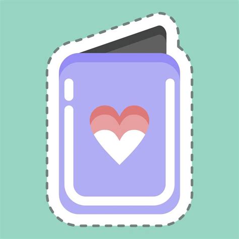 Sticker Line Cut Passport Suitable For Summer Symbol Simple Design Editable Design Template