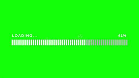 Green Screen Loading Progress Bar Animation 0 To 100 With Percentage