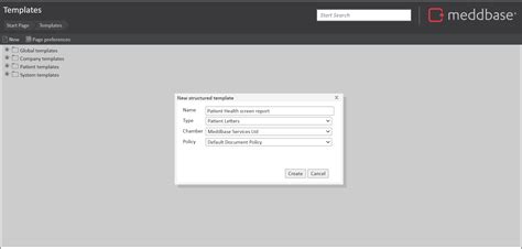 how to create a structured text template meddbase help center