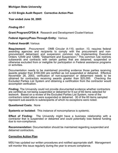 32 Free Printable Corrective Action Plan Templates Pdf Samplates