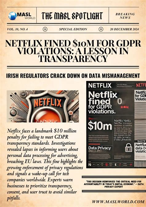 Masl World On Linkedin Gdpr Privacy Dataprotection Technews Netflix Compliance
