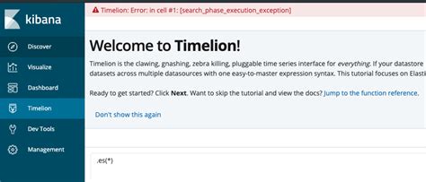 Elk Timelion Error In Cell Search Phase Execution