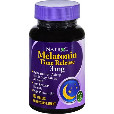 Natrol Melatonin 3 Mg Time Release 100 Tablets The Blueberry Cart