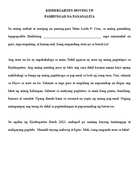 Welcome Speech Pdf