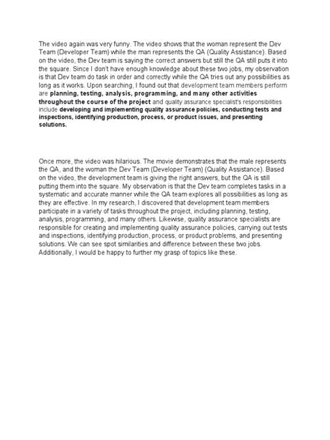 Dev Team Vs Qa Pdf