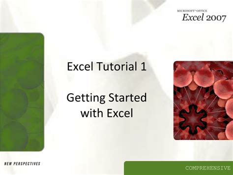Ppt Excel Tutorial 1 Getting Started With Excel Powerpoint Presentation Id9658701