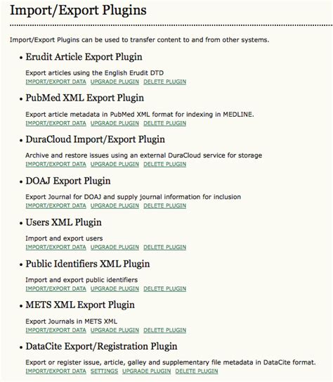 Importexport Plugins Open Journal Systems