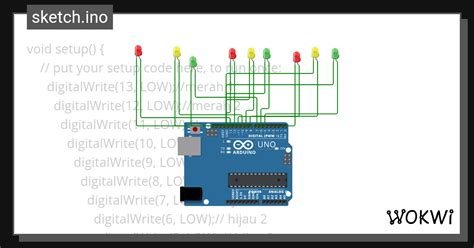 Projects Lampu Merah Wokwi Esp32 Stm32 Arduino Simulator