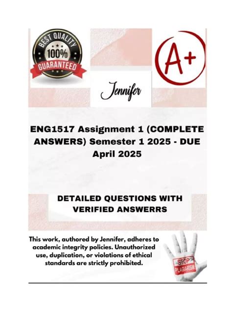 eng1517 assignment 1 complete answers semester 1 2025 due may 2025