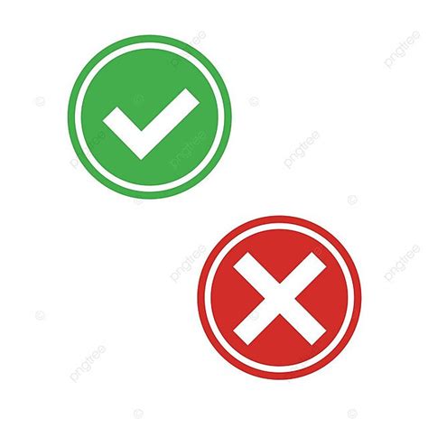 Vector Border Highlighting Check And Cross Icons Web Form Checkmark Vector Web Form Checkmark