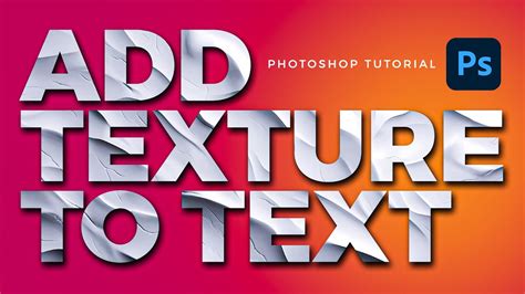 How To Add Texture On Text In Photoshop Youtube