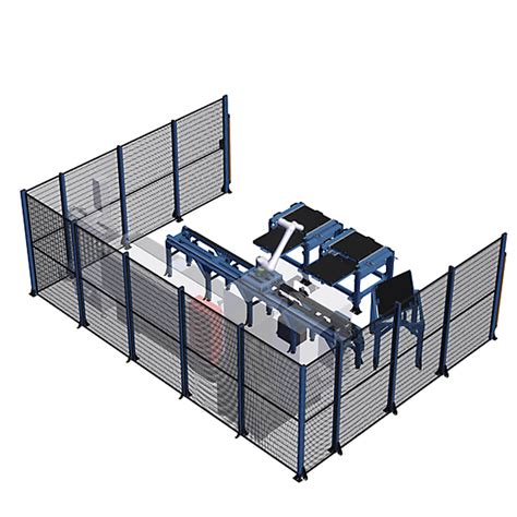 Long 7th Axis Cobot Machine Tending Cell With Fanuc Crx10ial 2 Carts