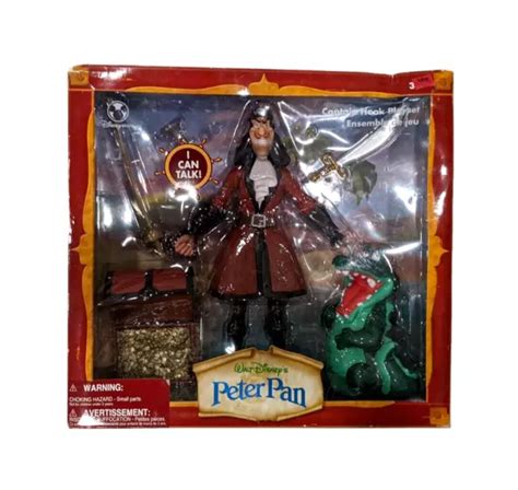 Disney Store Peter Pan Captain Hook Playset Talking New Nib Iob Toy Rare Gator Picclick Ca