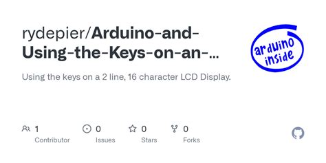 GitHub Rydepier Arduino And Using The Keys On An LCD Plus Keys Shield Using The Keys On A