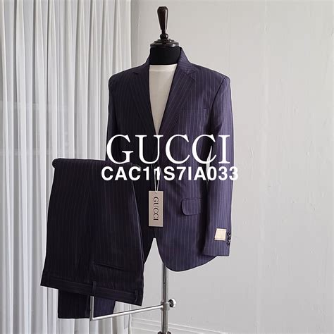 구찌 오션린넨 스트라이프 싱글 셋업 정장세트 차콜 정장수트 오버레플