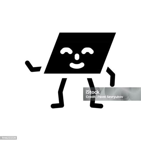 평행 사변형 기하학적 모양 문자 글리프 아이콘 벡터 일러스트 레이 션 교육에 대한 스톡 벡터 아트 및 기타 이미지 교육 귀여운 낙서 드로잉 Istock