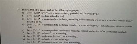 solved 2 show a dfsm to accept each of the following