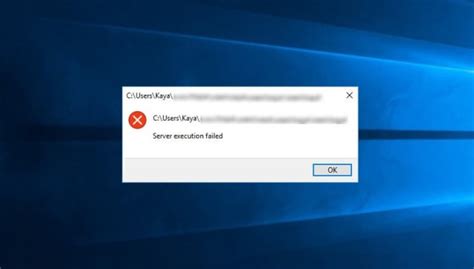 How To Fix Server Execution Failed Error In Windows
