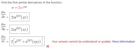 Solved Find The First Partial Derivatives Of The Function Chegg