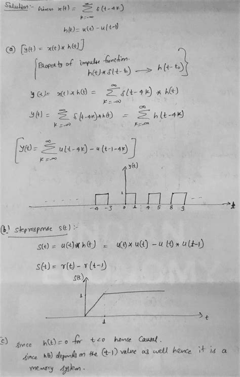 Solved 4 The Input X T And Impulse Response Ht Of A Continuous Time Course Hero