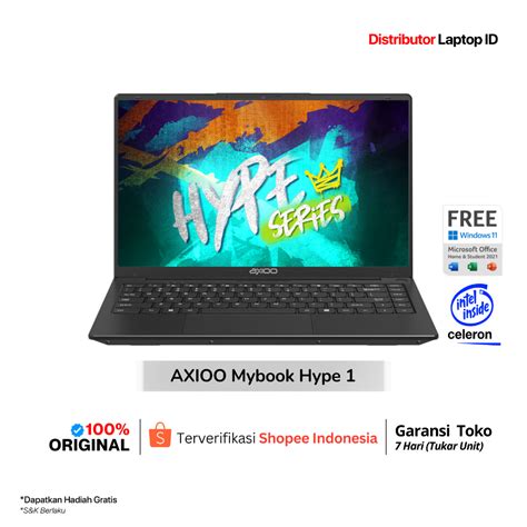 Jual Axioo Mybook Hype Celeron N Ram Gb Gb Gb Gb Ssd Inch Hd Windows