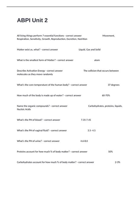 Abpi Unit 2 Exam Latest Version 2025 Complete Questions And Correct Answers Abpi Stuvia Us