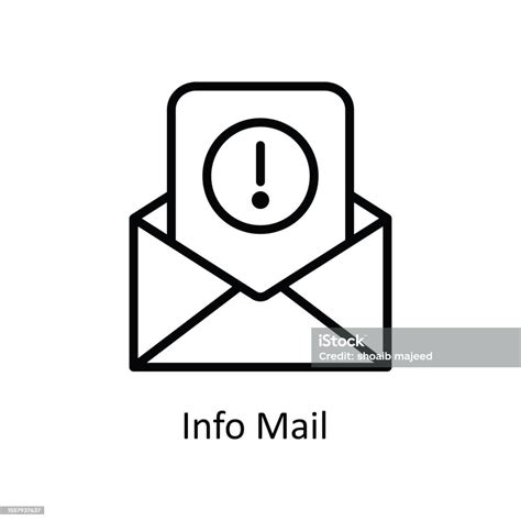 Info Mail Vector Outline Icon Design Illustration Cyber Security Symbol On White Background Eps