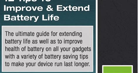 12 Tips To Save Improve Boost Extend Mobile Battery Life
